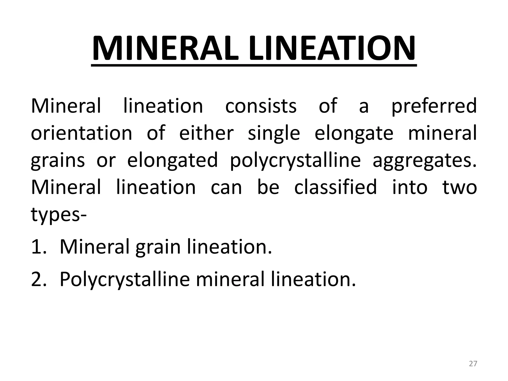 Lineation and their types | PPTX