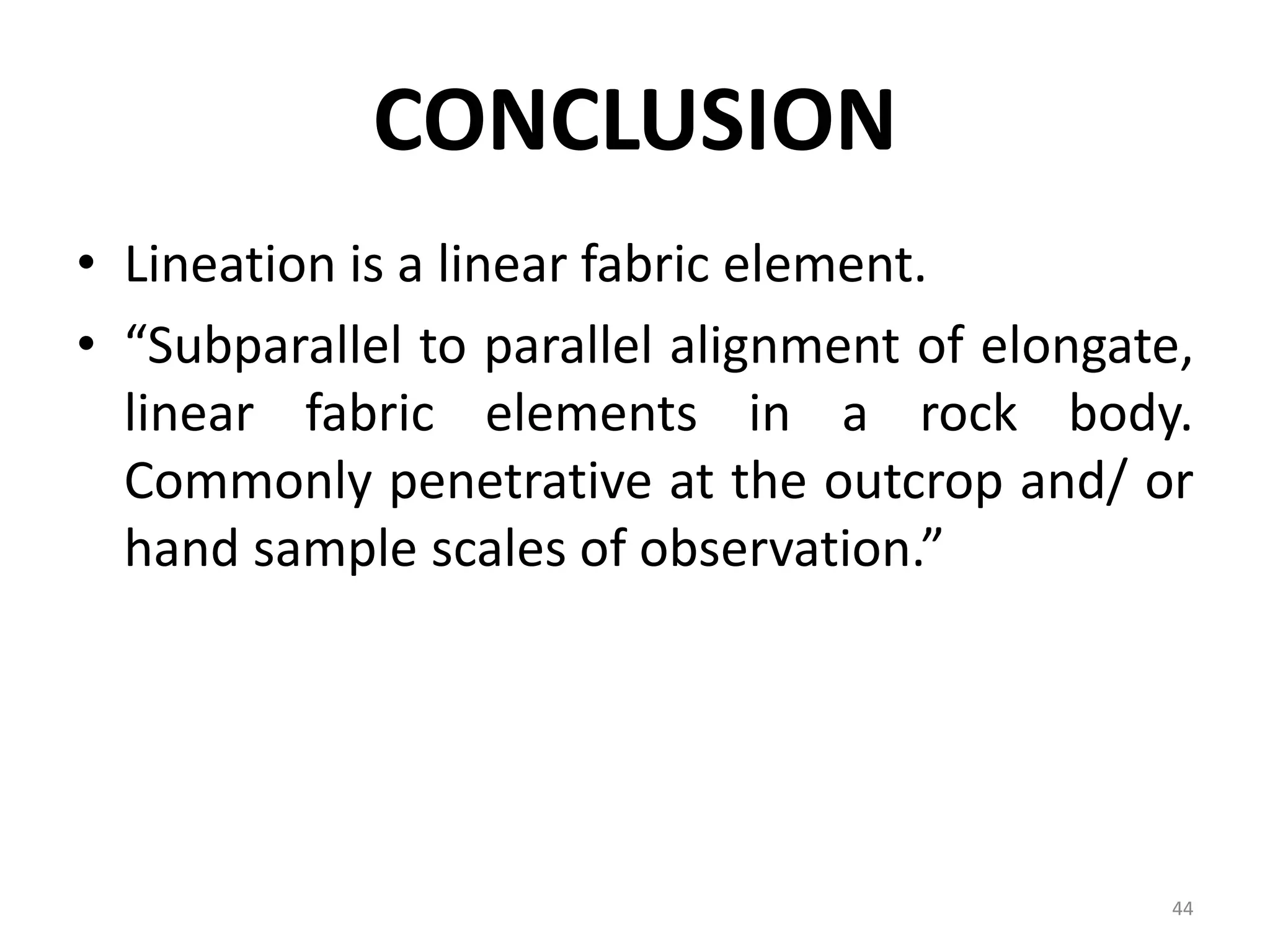 Lineation and their types | PPTX