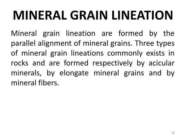 Lineation and their types | PPTX | Geology | Science