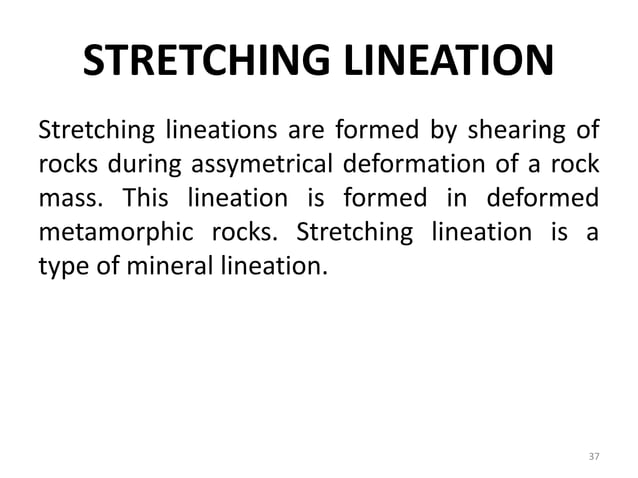 Lineation and their types | PPTX | Geology | Science