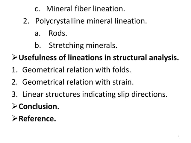 Lineation and their types | PPTX | Geology | Science