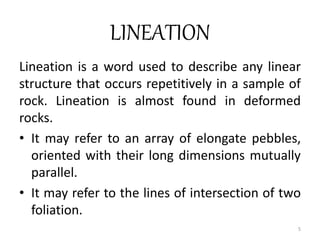 Lineation and their types | PPTX