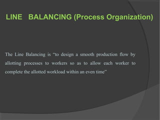 Line balancing | PPT