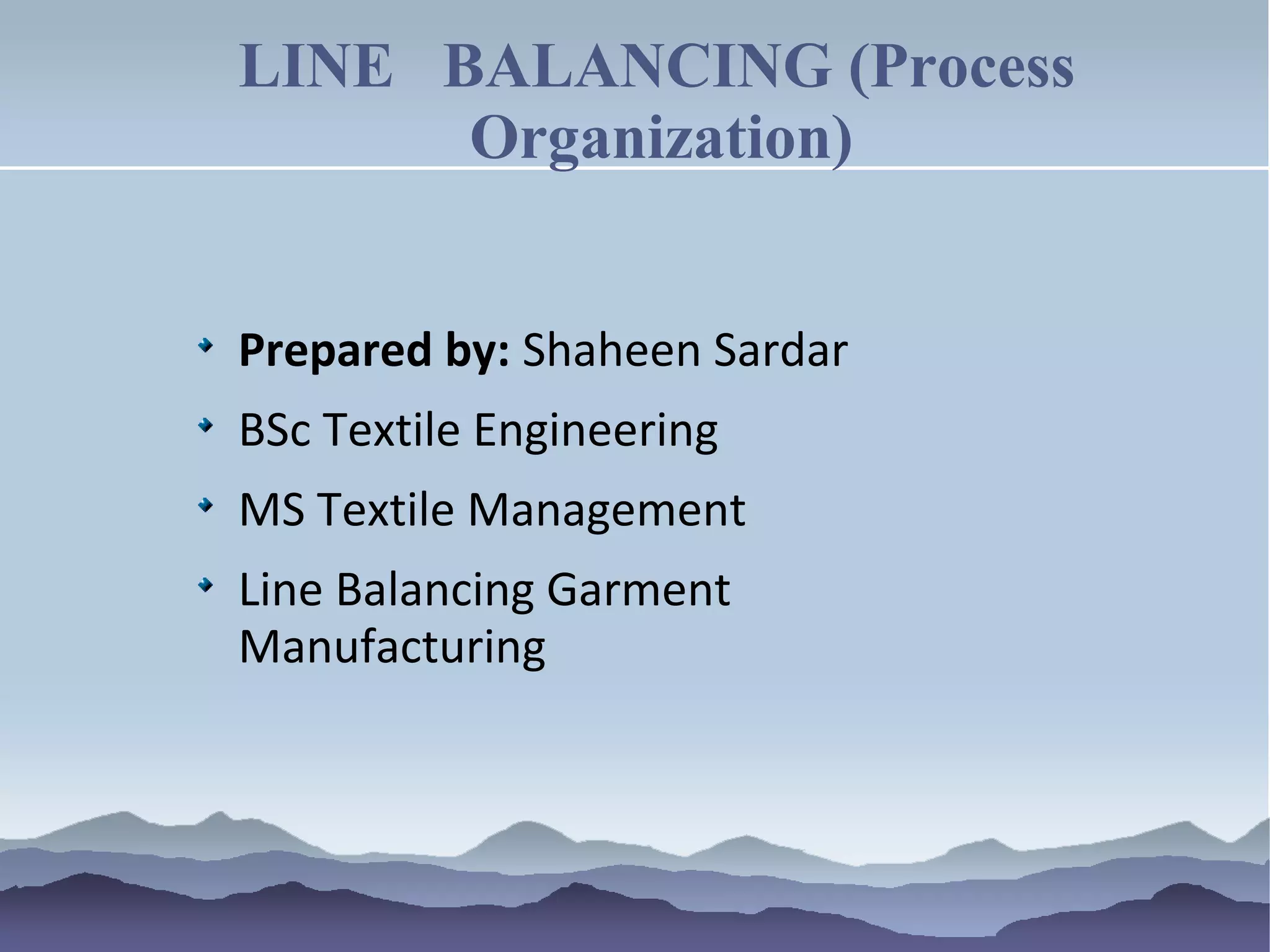 Line balancing | PPT