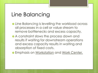 Line balancing | PPTX