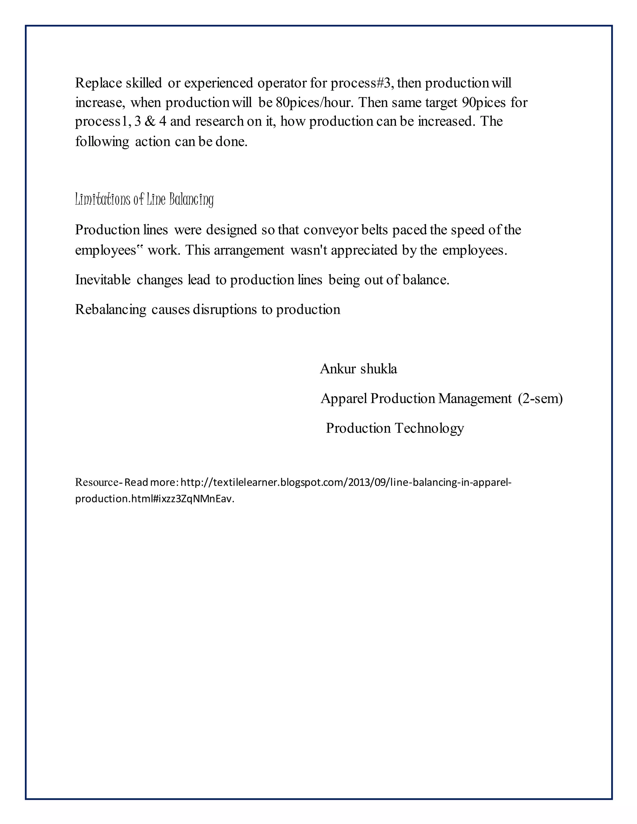 Line balancing | DOCX