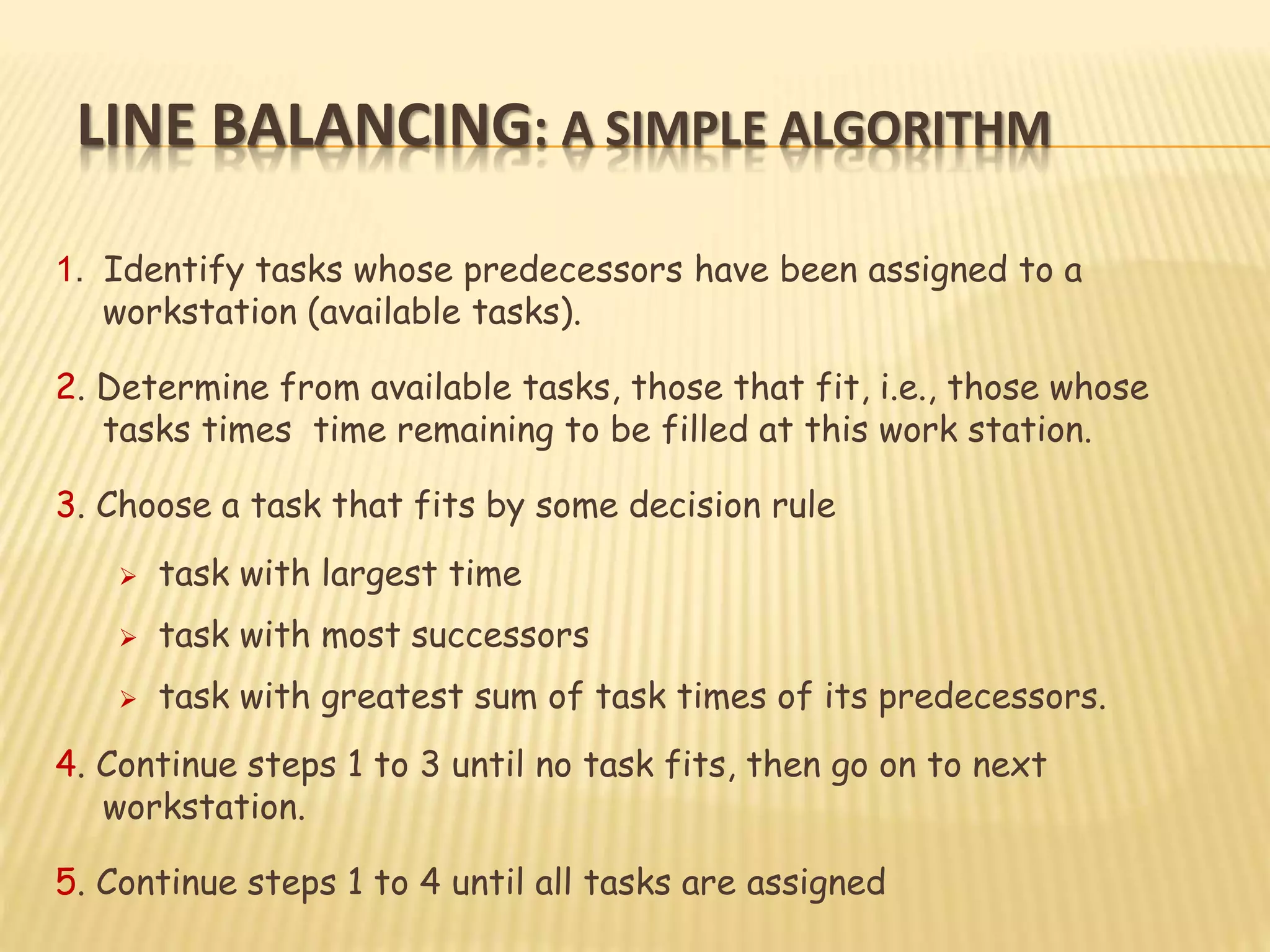 Line balancing | PPTX