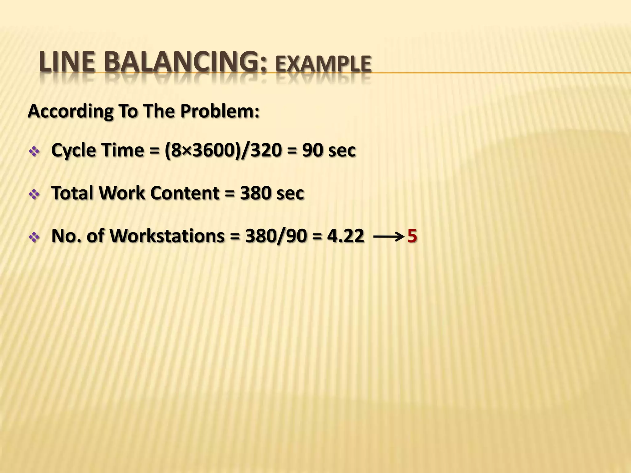 Line balancing | PPTX | Business Accounting & Finance | Business