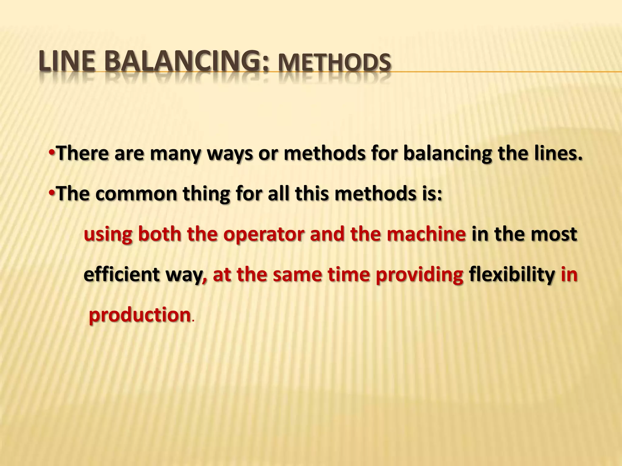 Line balancing | PPTX