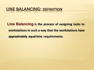 Line balancing | PPTX