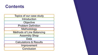 Assembly Line Balancing | Case Study | PPTX