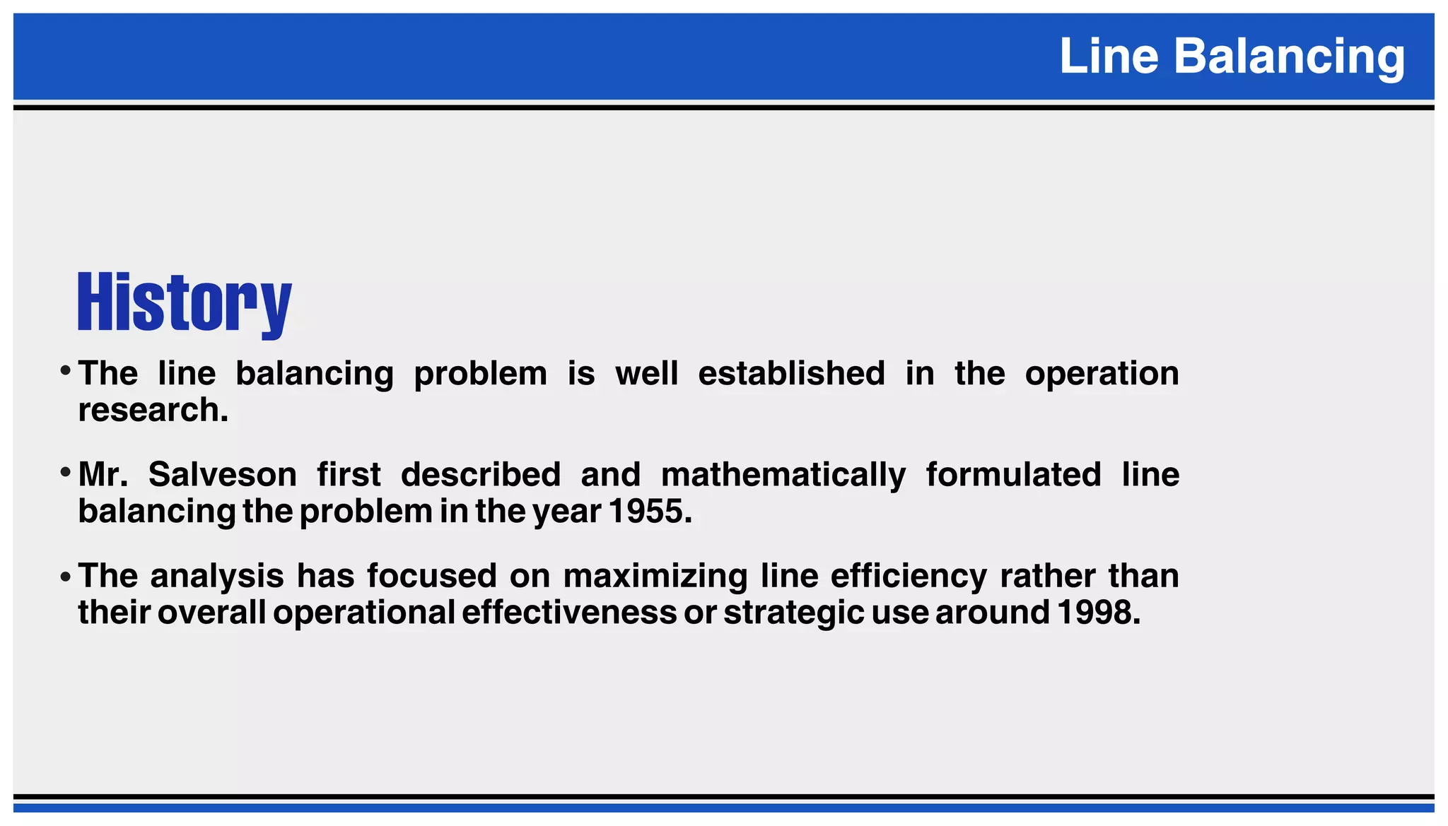 LINE BALANCING PRESENTATION PPT | PDF | Business Accounting & Finance ...