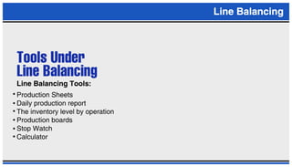 LINE BALANCING PRESENTATION PPT | PDF | Business Accounting & Finance ...