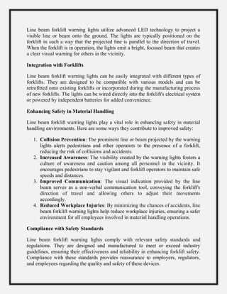 Line Beam Forklift Warning Lights | PDF