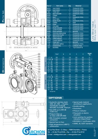 Line blind valve 111 guichon data sheet - gb 0615 | PDF