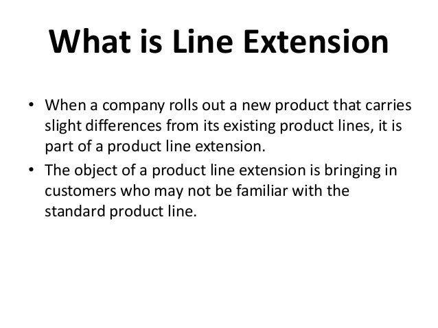 Line & brand extension