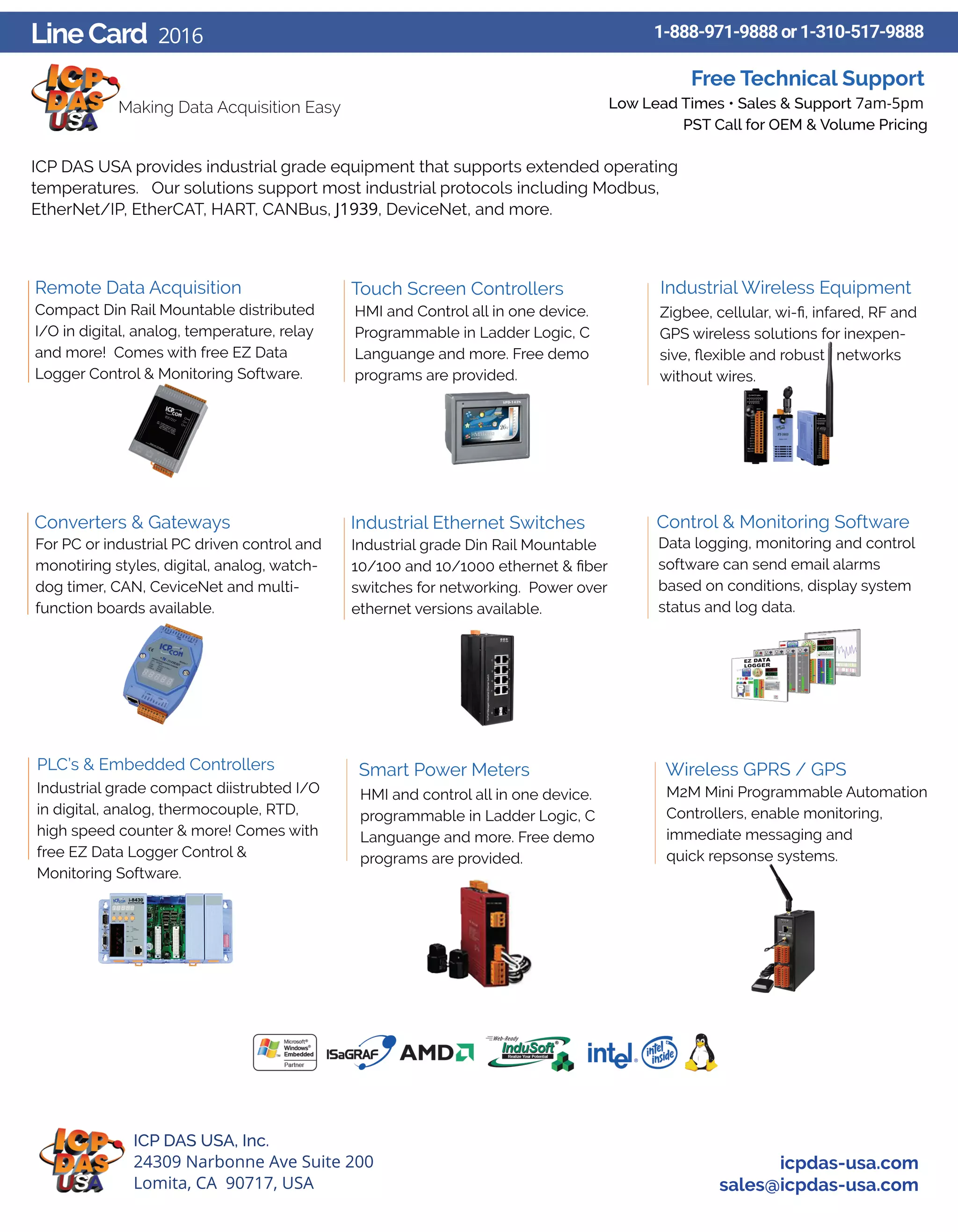 ICP DAS Line Card 2016 | PDF