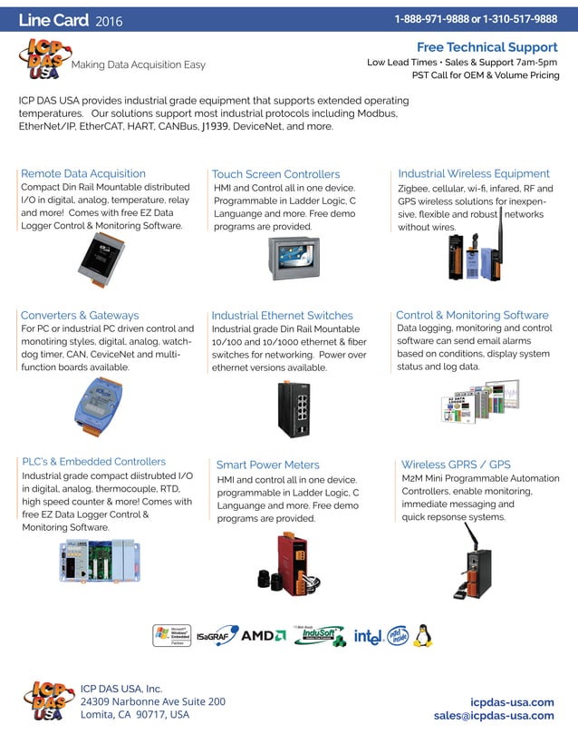 ICP DAS Line Card 2016 | PDF | Computer Software and Applications | Computing