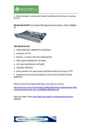Line cards that are available for cisco catalyst 4500 series switches | PDF