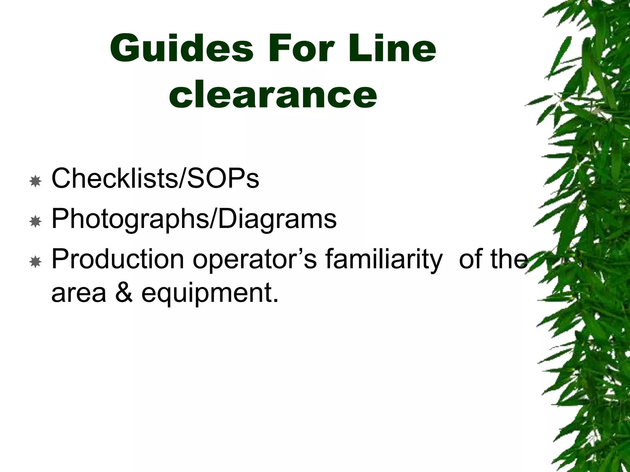 line clearance.ppt