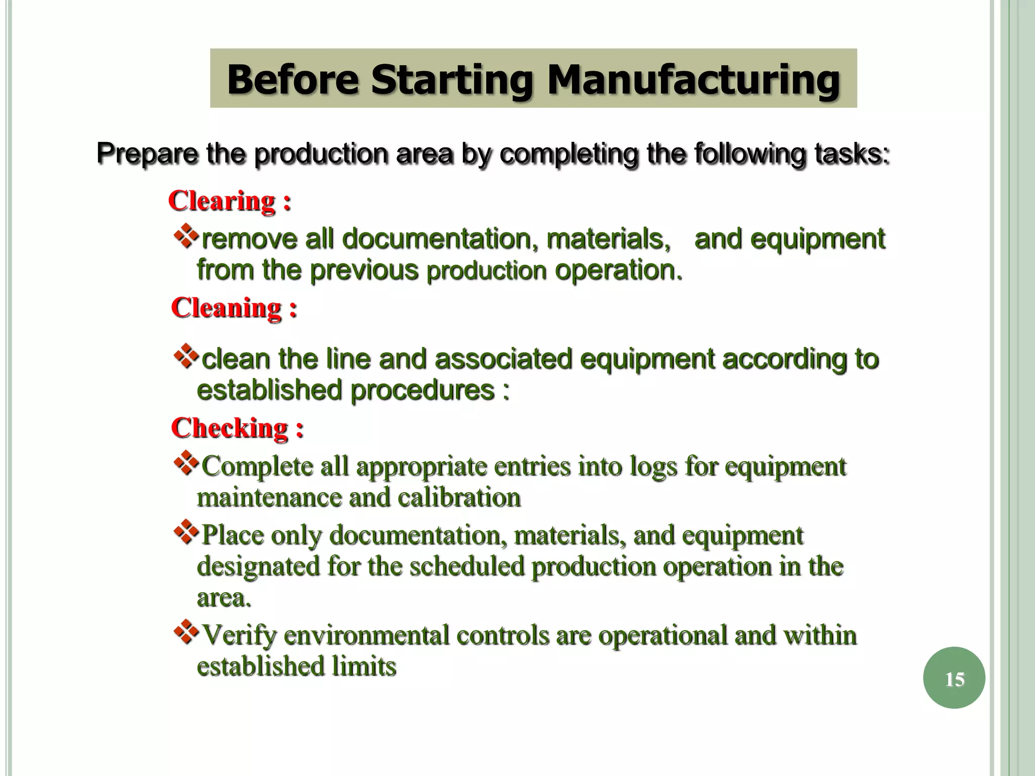 Line clearance basic | PPT