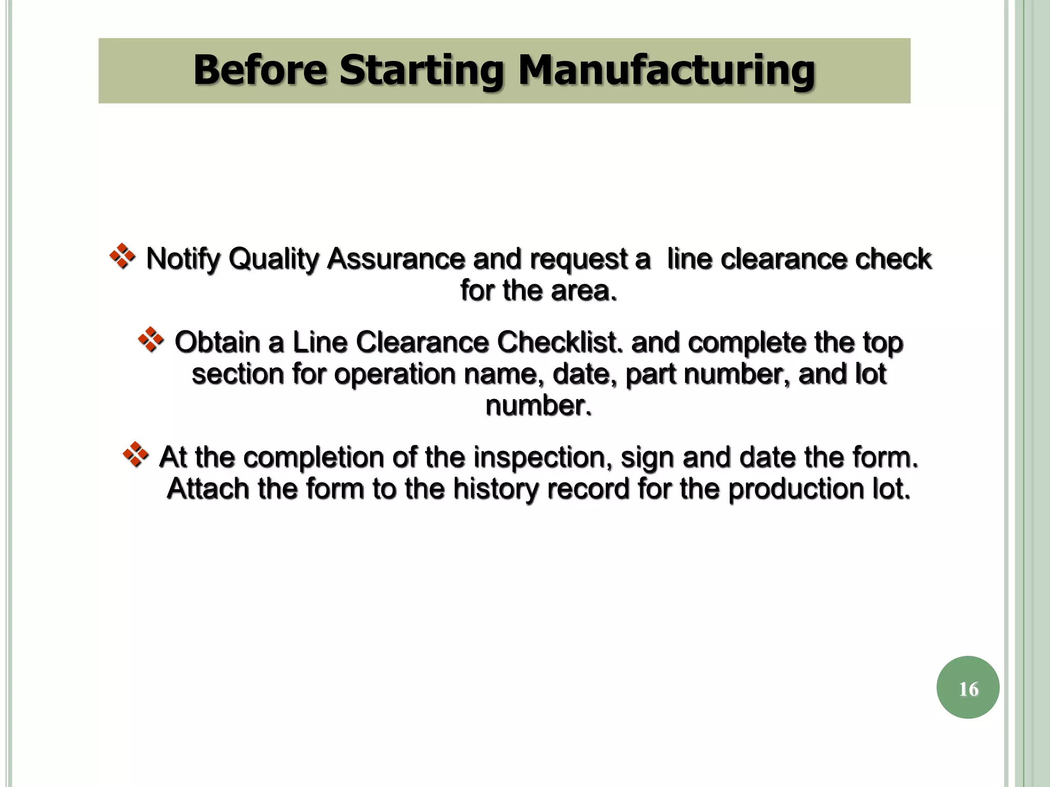 Line clearance basic | PPT