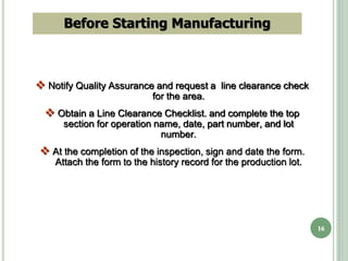 Line clearance basic | PPT