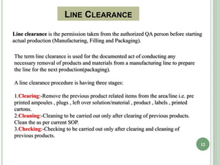Line clearance basic | PPT