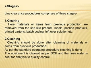 Line clearance ppt | PPTX