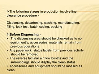 Line clearance ppt | PPTX