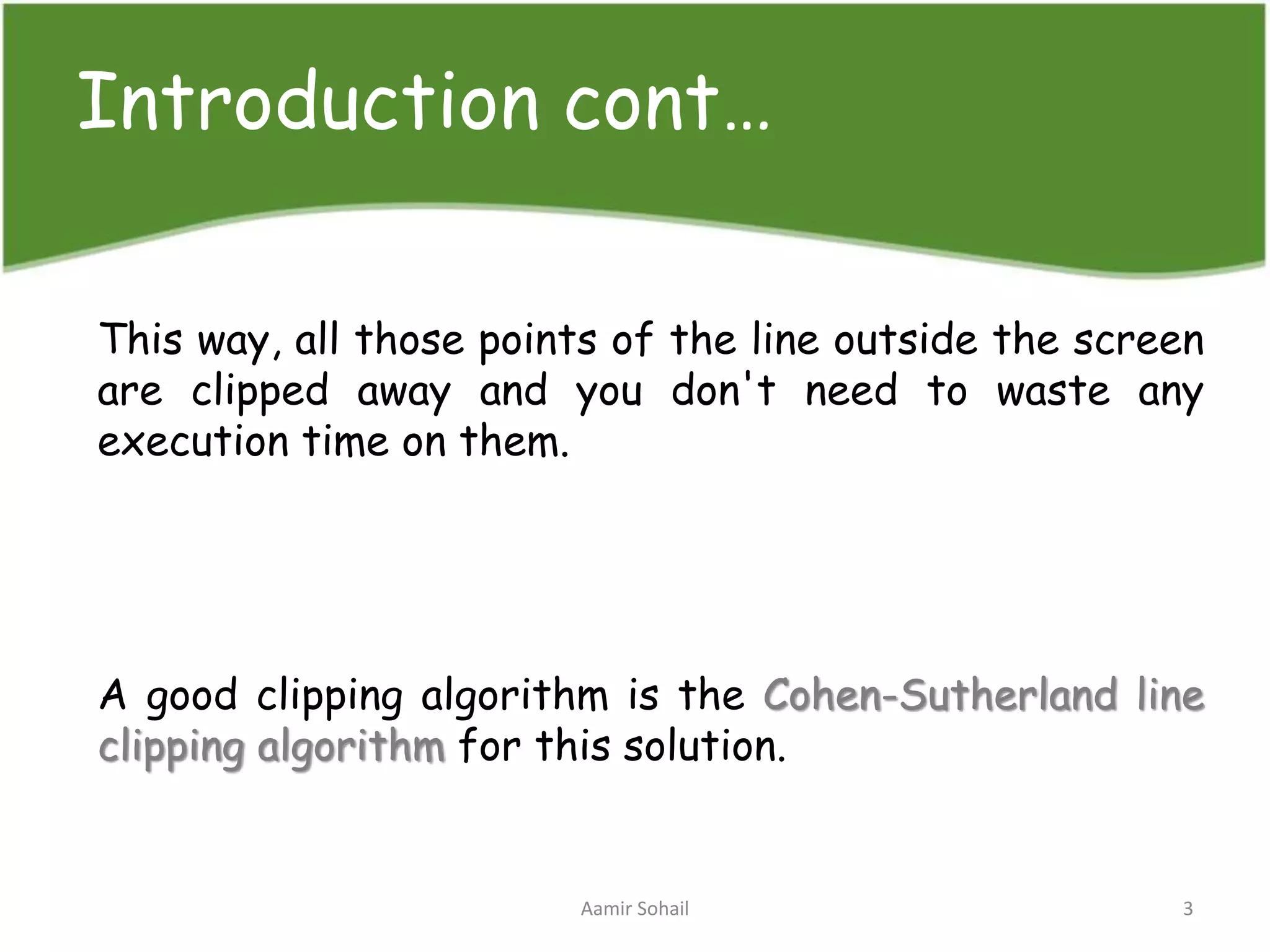 Line clipping algorithm (Detailed) | PPTX
