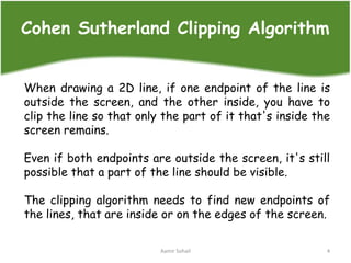 Line clipping algorithm (Detailed) | PPTX