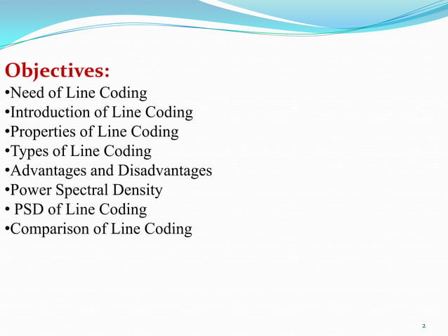 Line coding | PPTX | Physics | Science