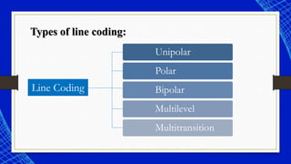 Line coding | PPTX | Technology & Computing