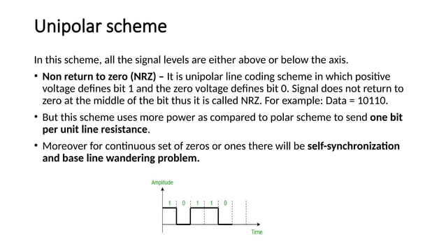 Different Line Coding Schemes And Its Types Pptx
