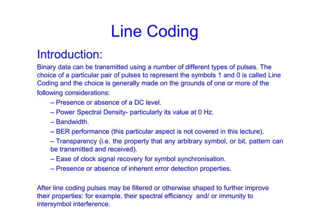 Line coding