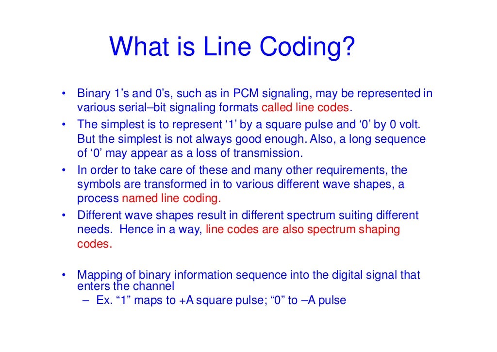 Line coding