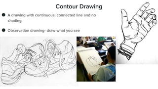 Line, contour line, and observation drawing | PPTX