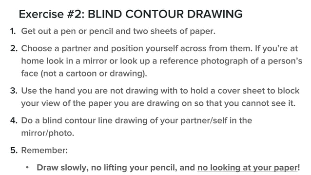 Line, contour line, and observation drawing | PPTX