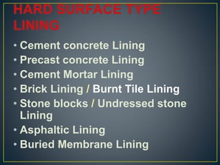 Lined canal ppt | PPTX