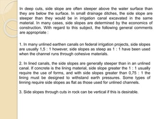 Lined or non erodible design channel study | PPTX