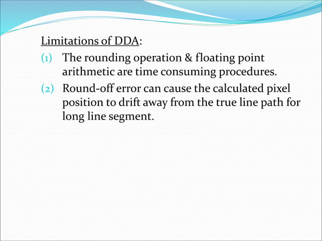 Computer graphics LINE DRAWING algorithm.pptx | Computing | Technology & Computing