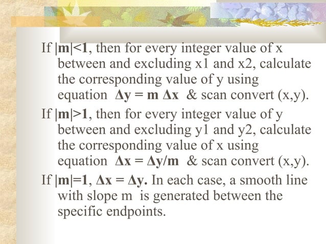 Line drawing algo. | PPT | Computing | Technology & Computing