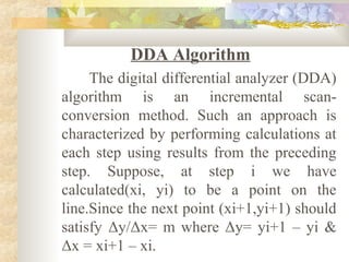 Line drawing algo. | PPT | Computing | Technology & Computing