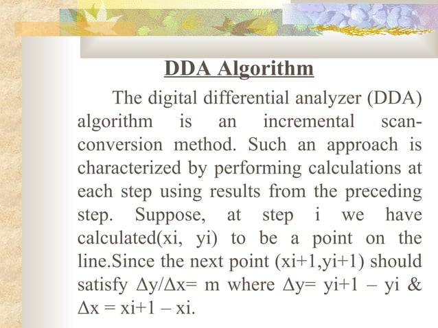 Line drawing algo. | PPT | Computing | Technology & Computing