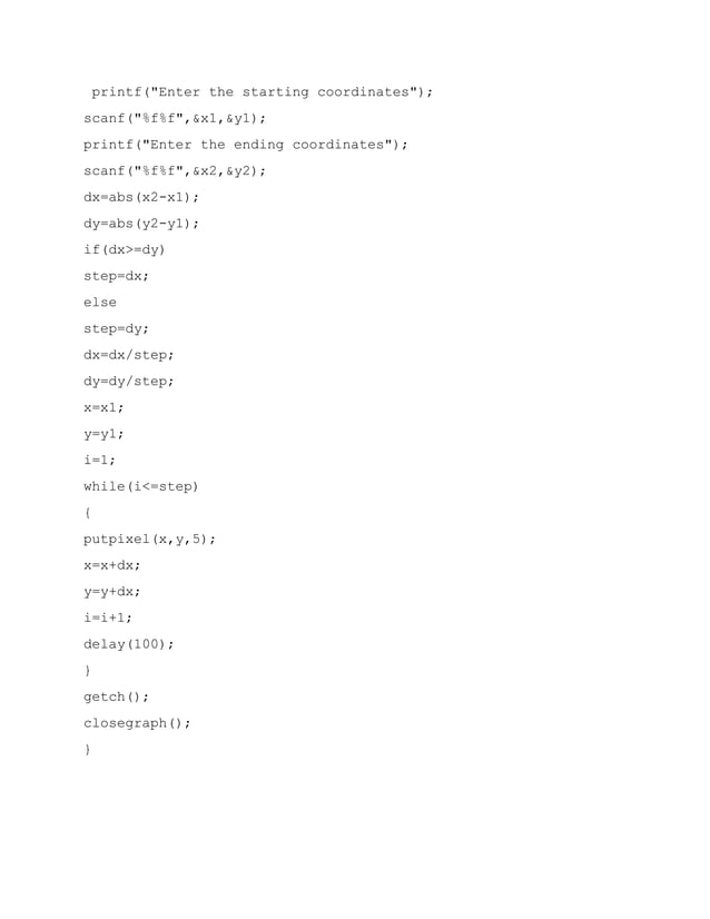 Line drawing algorithm | PDF
