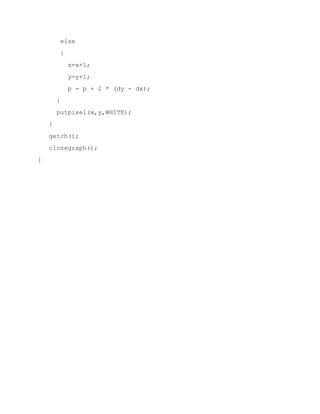 Line drawing algorithm | PDF