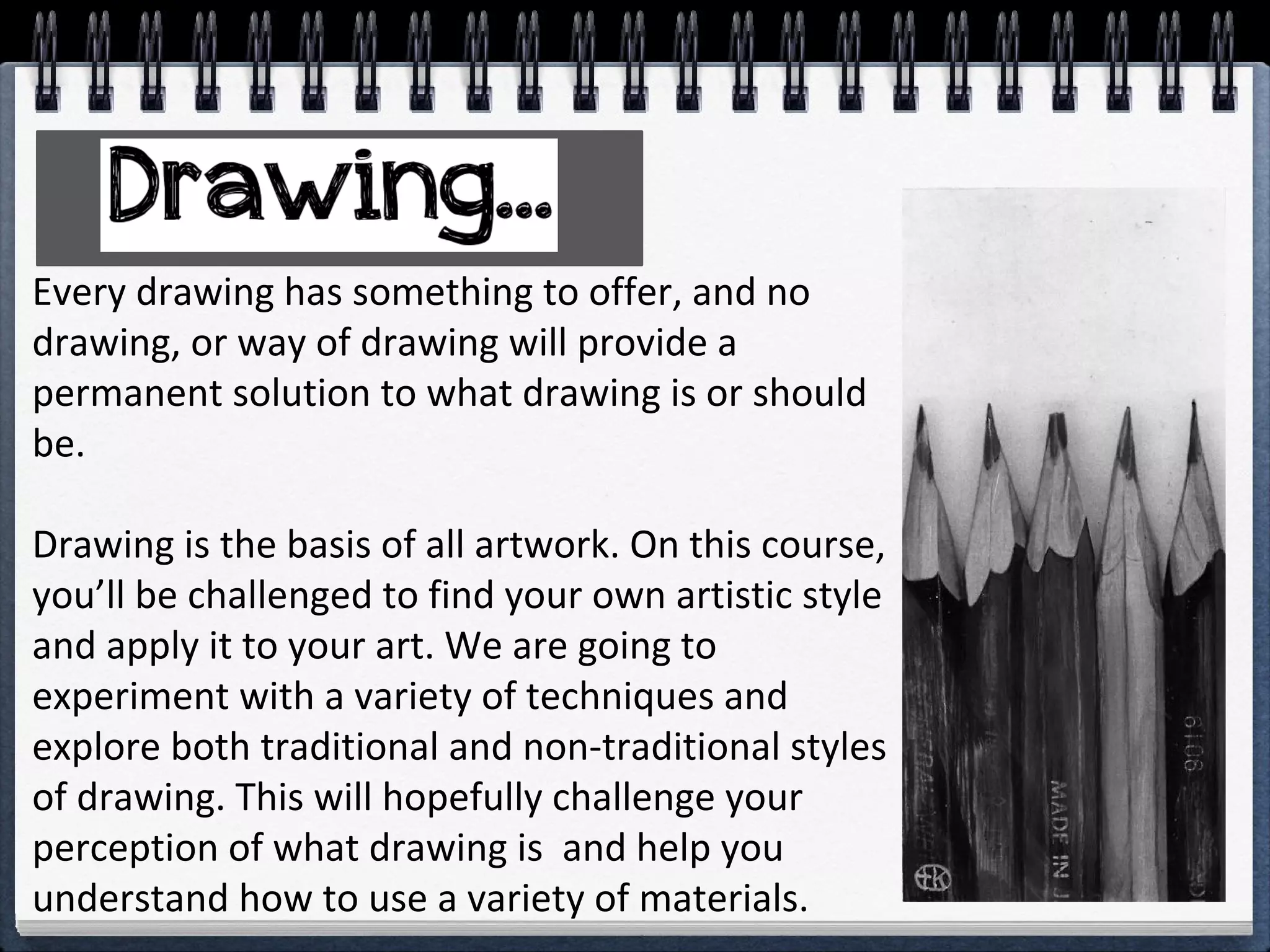 Line drawing and Mark making | PPT