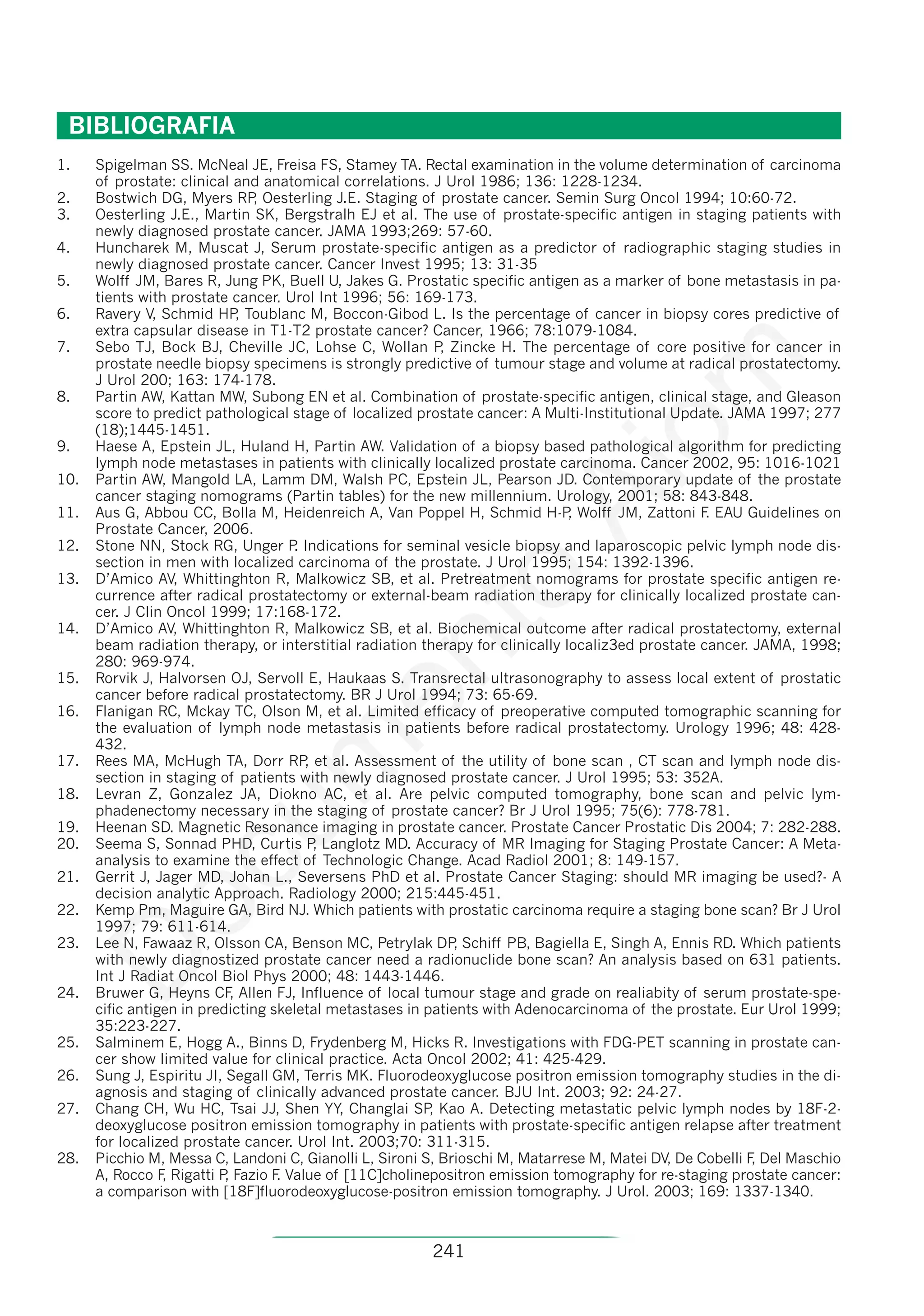 Linee guida AIOM sul carcinoma prostatico | PDF