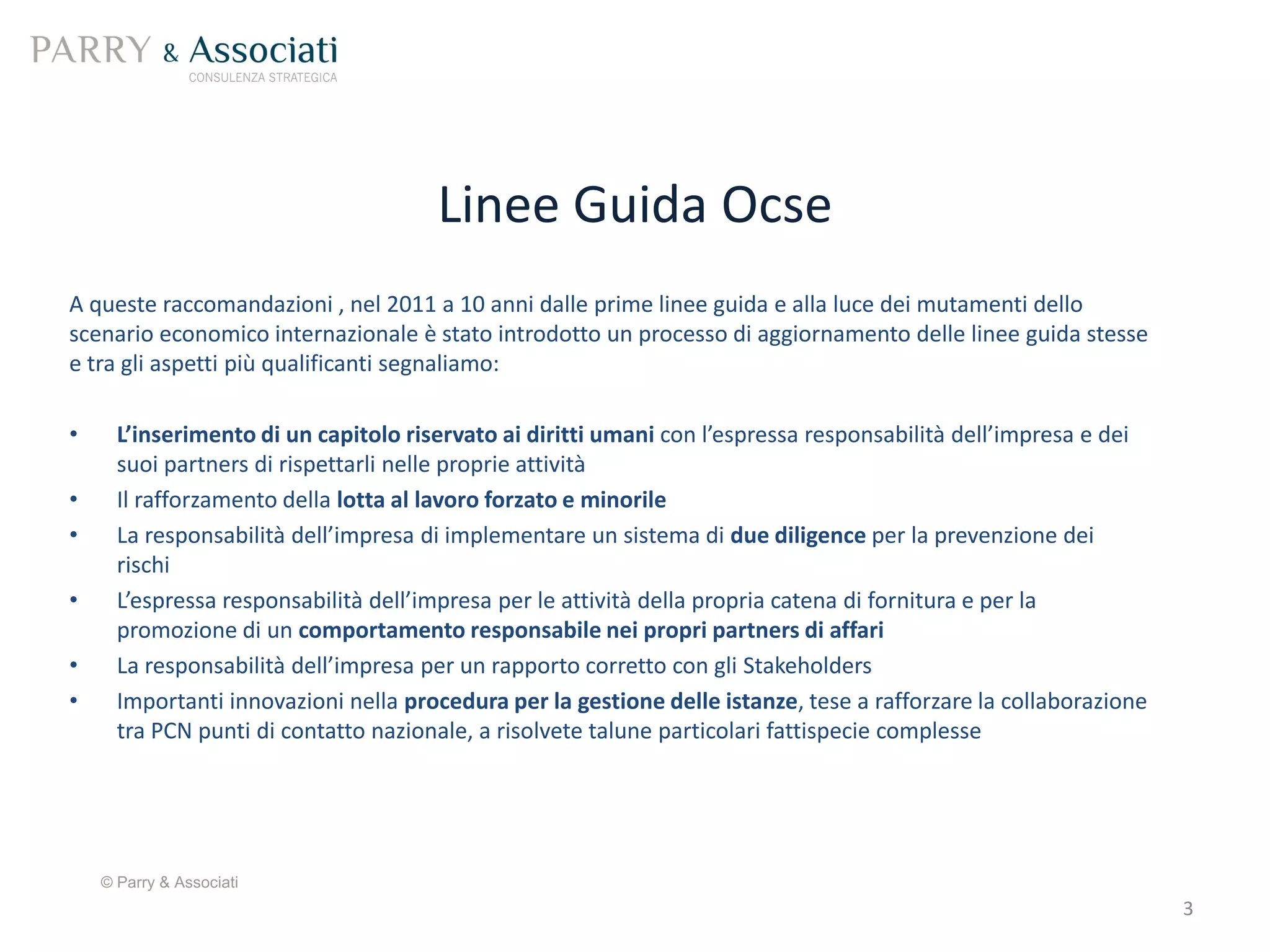 Linee guida ocse | PPT